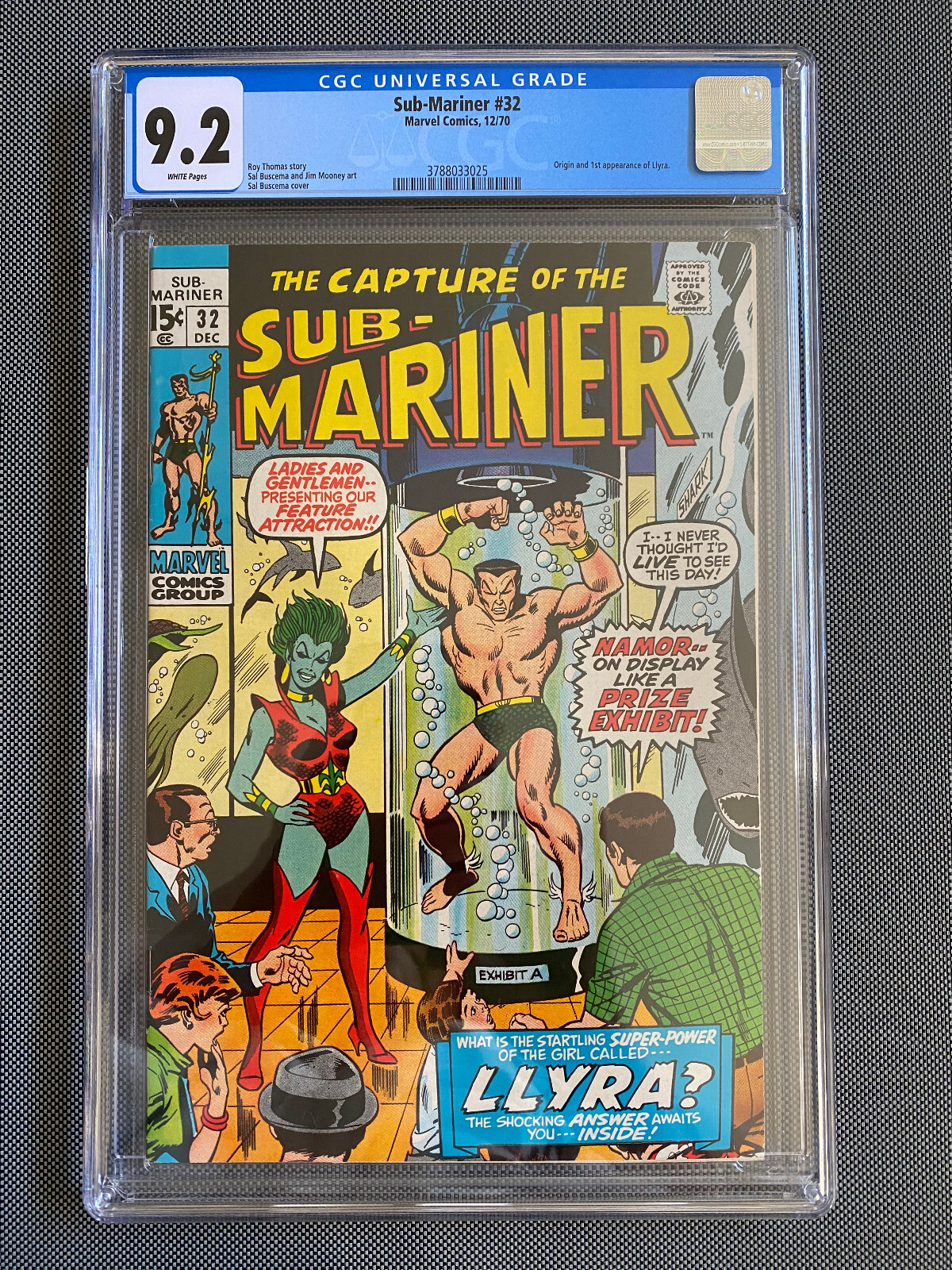 SUB-MARINER #32 CGC 9.2 White Pages! Origin & 1st Llyra appearance | eBay
