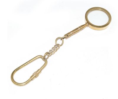 2x Magnifier Shape Brass M Key Ring Keychain Key Fob Key Holder ...