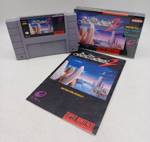 ActRaiser 2 SNES Super Nintendo 1993 SNES Tested, Cart and Manual w ...