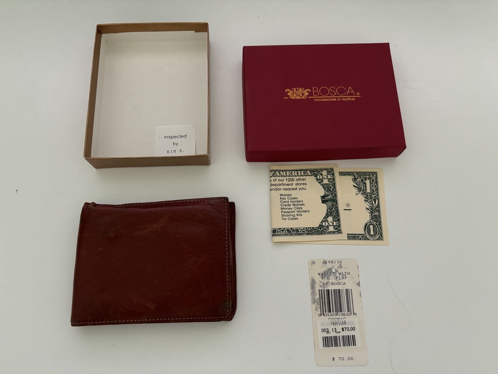 Vintage BOSCA Water Buffalo Bi-Fold Leather Wallet in Original Box | eBay
