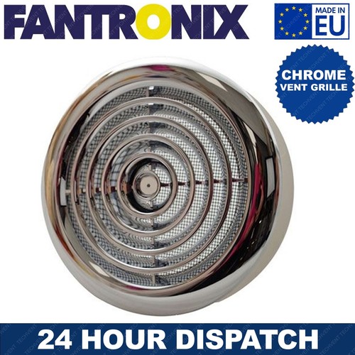 4" 100mm Internal chrome ventilation grille extractor fan Kitchen Bath ...