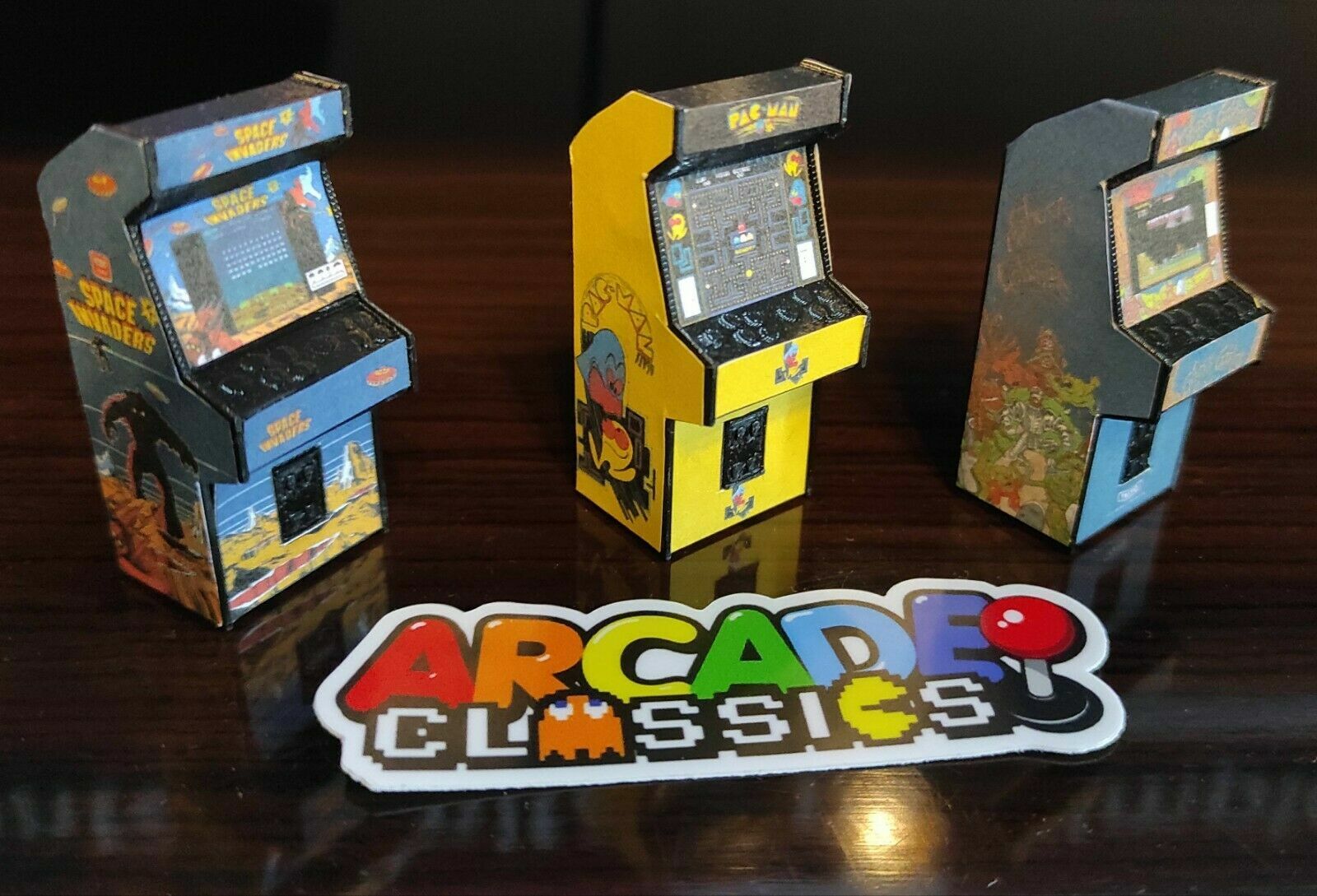 Mini Cabinati Arcade Pacman Space Invaders Ghost N Goblins retro gaming ...