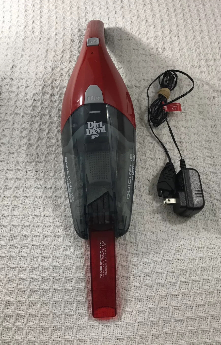 Dirt Devil Handheld Cleaner Quick Flip 8 Volt Lithium Cordless Red Hand ...