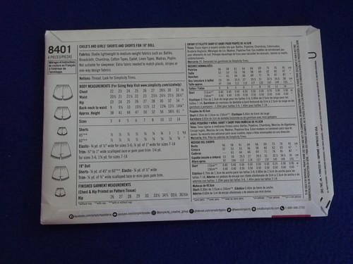 Simplicity Patterns ~ All Patterns are Size 7-14 ~ ~ ~ ~ ~ Listing 8083 ...