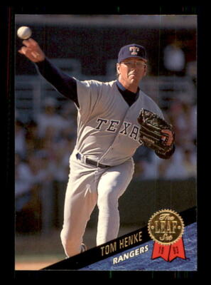1993 BASEBALL 1993 Leaf Tom Henke Texas Rangers #278 1 | eBay