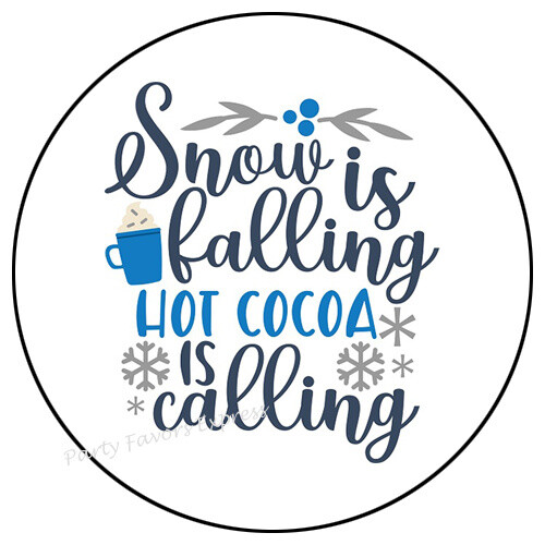 30 SNOW IS FALLING WINTER ENVELOPE SEALS LABELS STICKERS PARTY FAVORS 1 ...