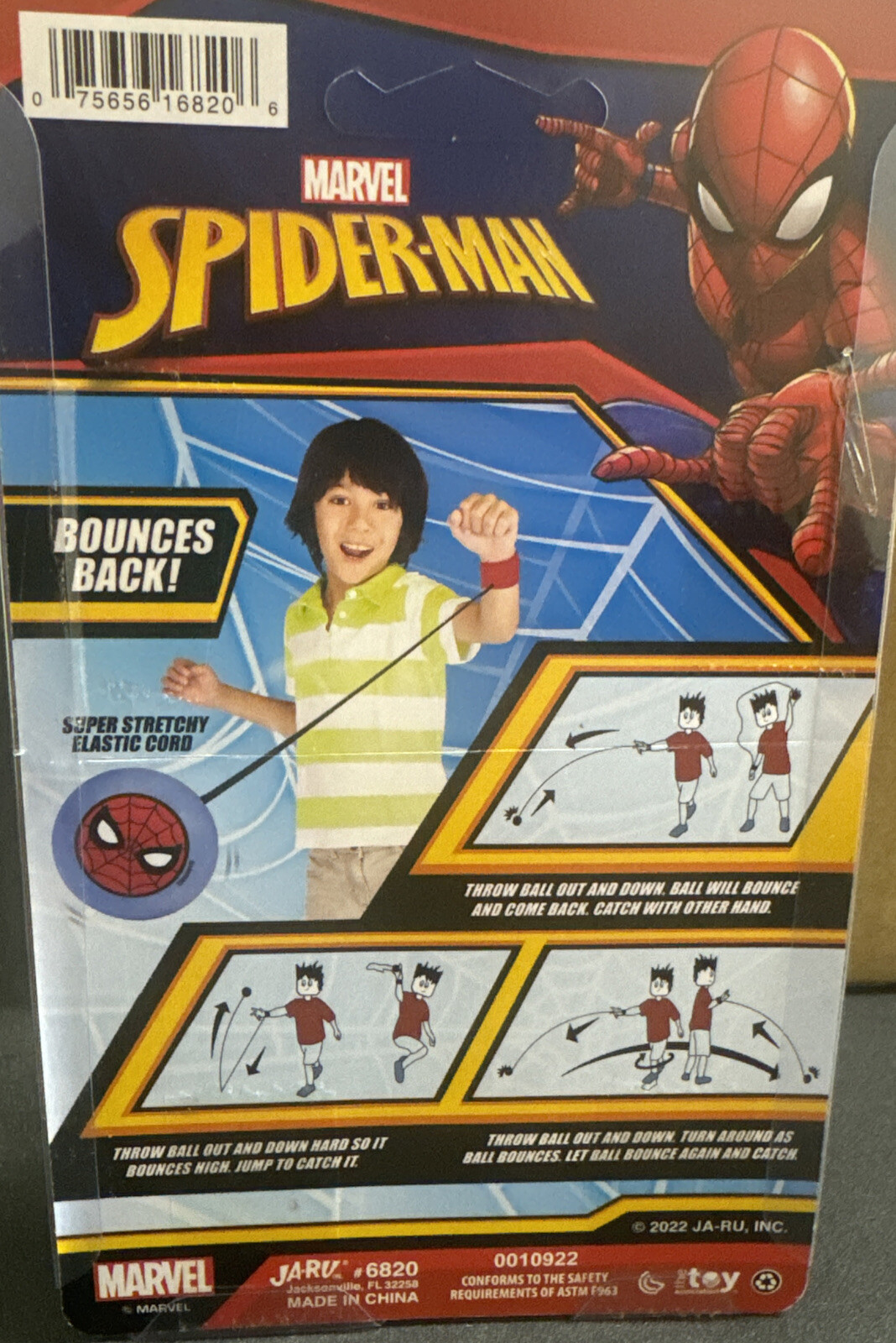 2021 Marvel Spider-Man THWIP Bounce Back Ball - Fun To Fling! (New ...