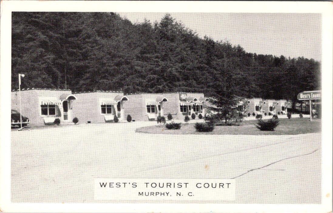 Murphy, NC North Carolina WEST'S TOURIST COURT Roadside Motel ca1950's ...