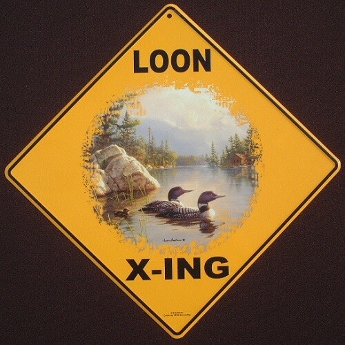 LOON X-ING Sign 16 1/2 by 16 1/2 NEW picture birds decor home signs ART ...