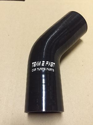 45° Tuyau Noir 38mm Suralimentation Radiateur Tuyau Feuille 1,5 " Tissu ...