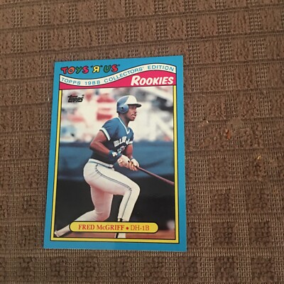 1988 Topps Toys R Us Rookies 18 Fred McGriff Toronto Blue Jays baseball ...
