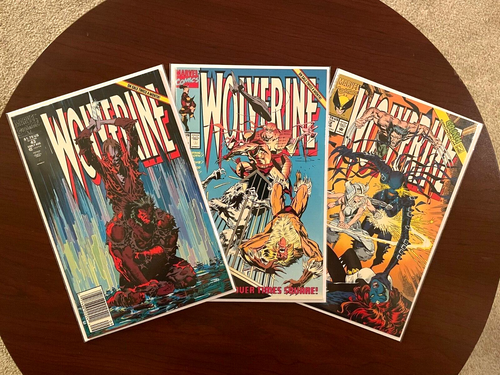 Wolverine #43 #45 & #52 (Marvel Comics 1991-92) Copper Age 1st Abscissa ...