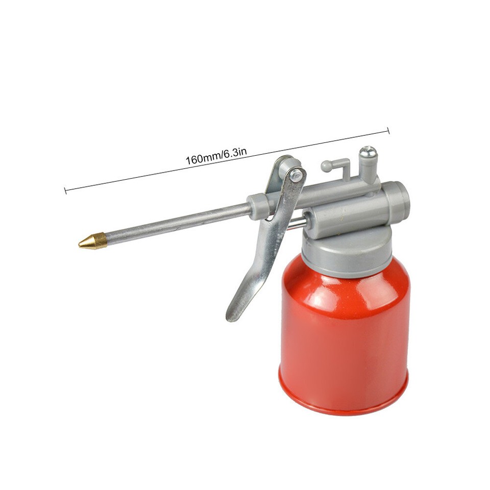 250ml Oil Can High Pressure Hand Pump Oiler Lubrication Metal Gun For ...