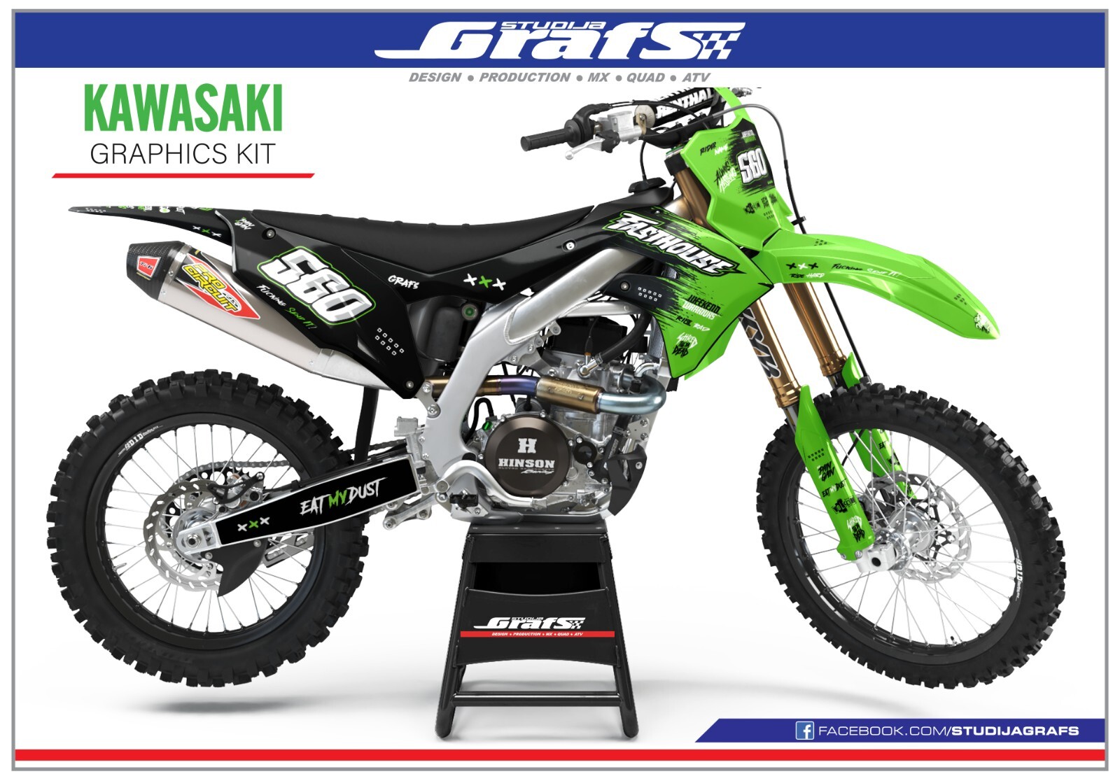 1999 2000 2001 2002 KX 125 250 Graphics Kit For KAWASAKI KX125 KX250 ...