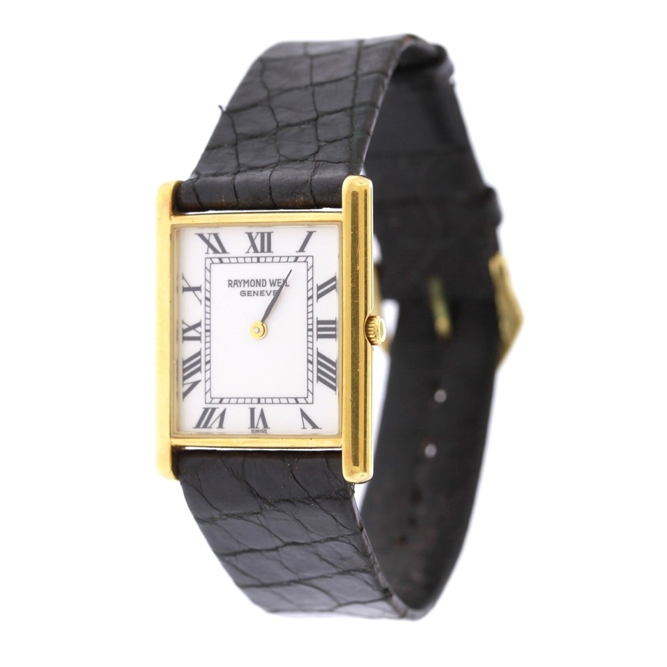 Raymond Weil 5767 18K Gold Electroplate Men's Classic Tank Watch ...