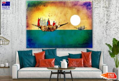 Colorful Cultural Abstract Painting Canvas Collection Home Decor Wall ...