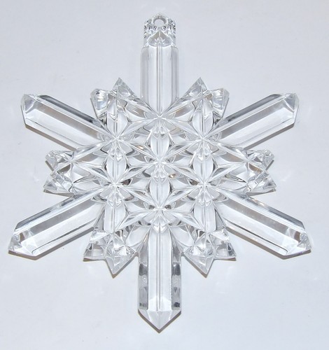 EXQUISITE 2004 WATERFORD CRYSTAL FACETED SNOW CRYSTAL CHRISTMAS TREE ...