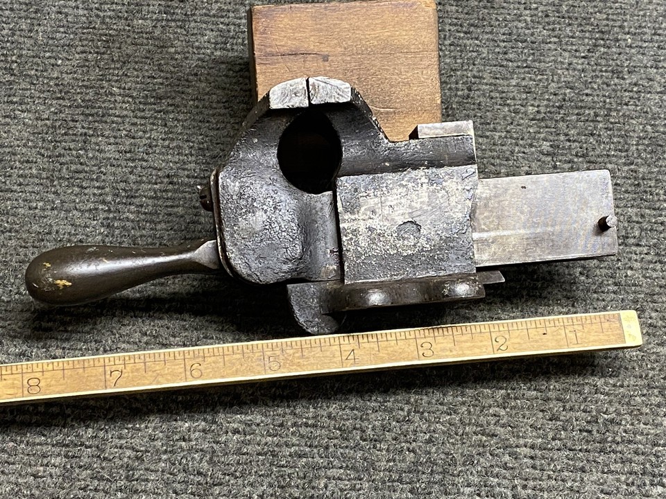 Rare Vintage Vise 1-7/8” Lever Action Halls Patent Fixed Base Baby ...