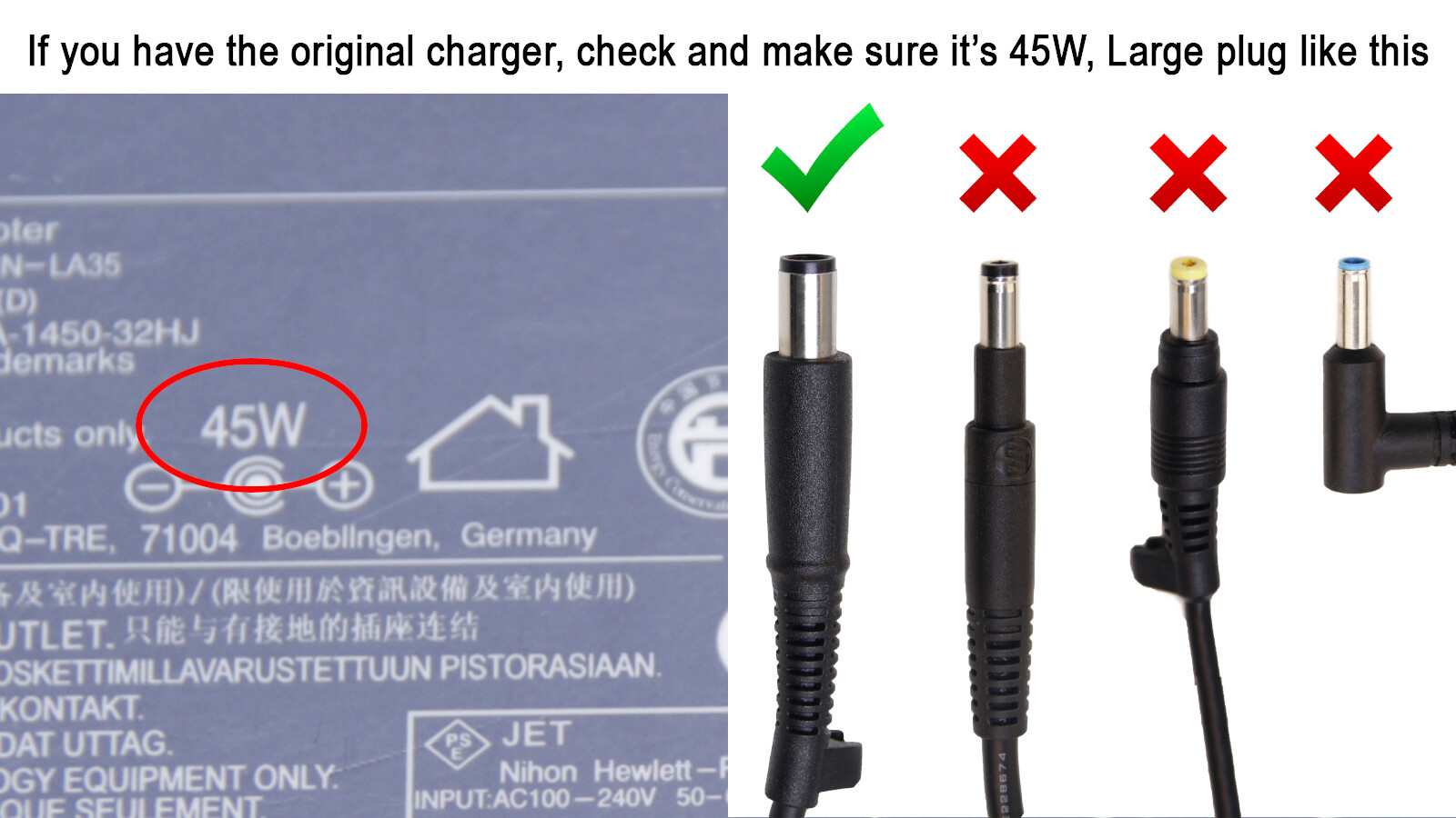 Genuine HP EliteBook Revolve 810 G2 Tablet AC Charger Power Adapter | eBay