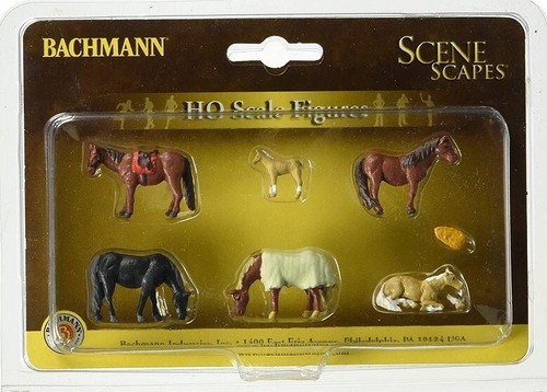 Horses (6) Bachmann Trains HO Scale Model Railroad Accessory Animal ...