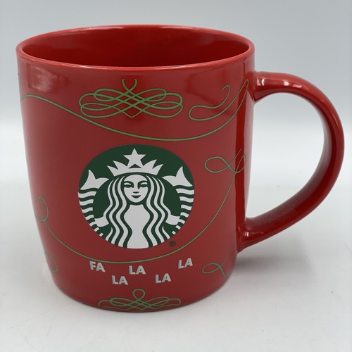 Starbucks Christmas Holiday Mug • Red 'Fa La La La La’ Coffee/Tea Cup ...