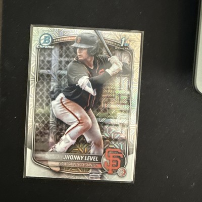 2025 Bowman Mega Box JHONNY LEVEL Chrome Mojo Refractor 1st Card Giants ...