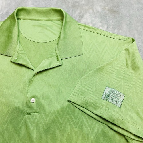Ford Trucks Work Polo Shirt Mens XL Green Aztec Print Car Auto Employee ...