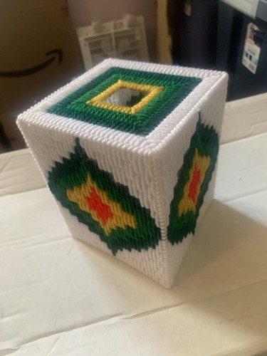 Boutique Style Tissue Box Topper - Handmade Plastic Canvas | eBay