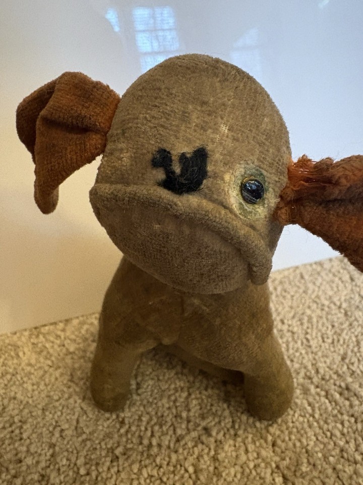 Characterful Antique Vintage Straw Stuffed Soft Toy Plushie Dog - Prop ...