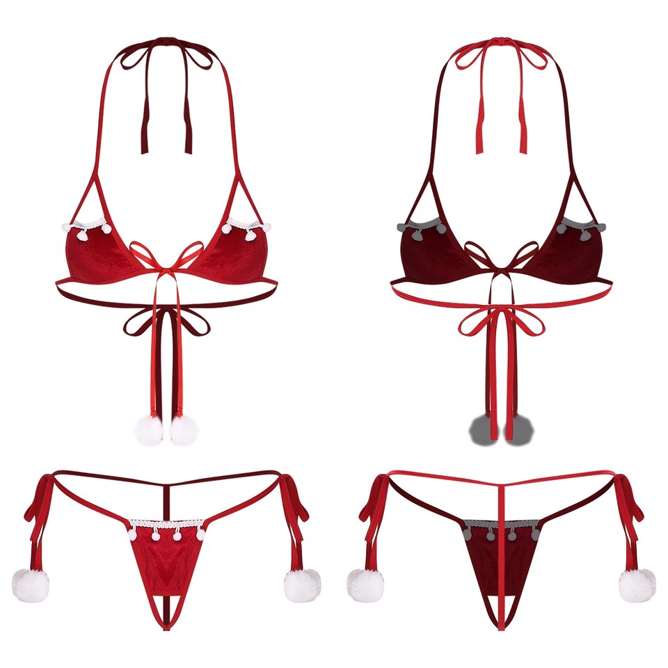 Womens Sexy Christmas Costume Mrs Santa Claus Lingerie Outfits Xmas ...
