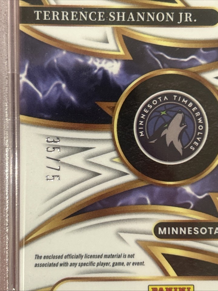 2024-25 Select Terrence Shannon Jr. Sparks RC Patch Blue Prizm #/75 PSA ...