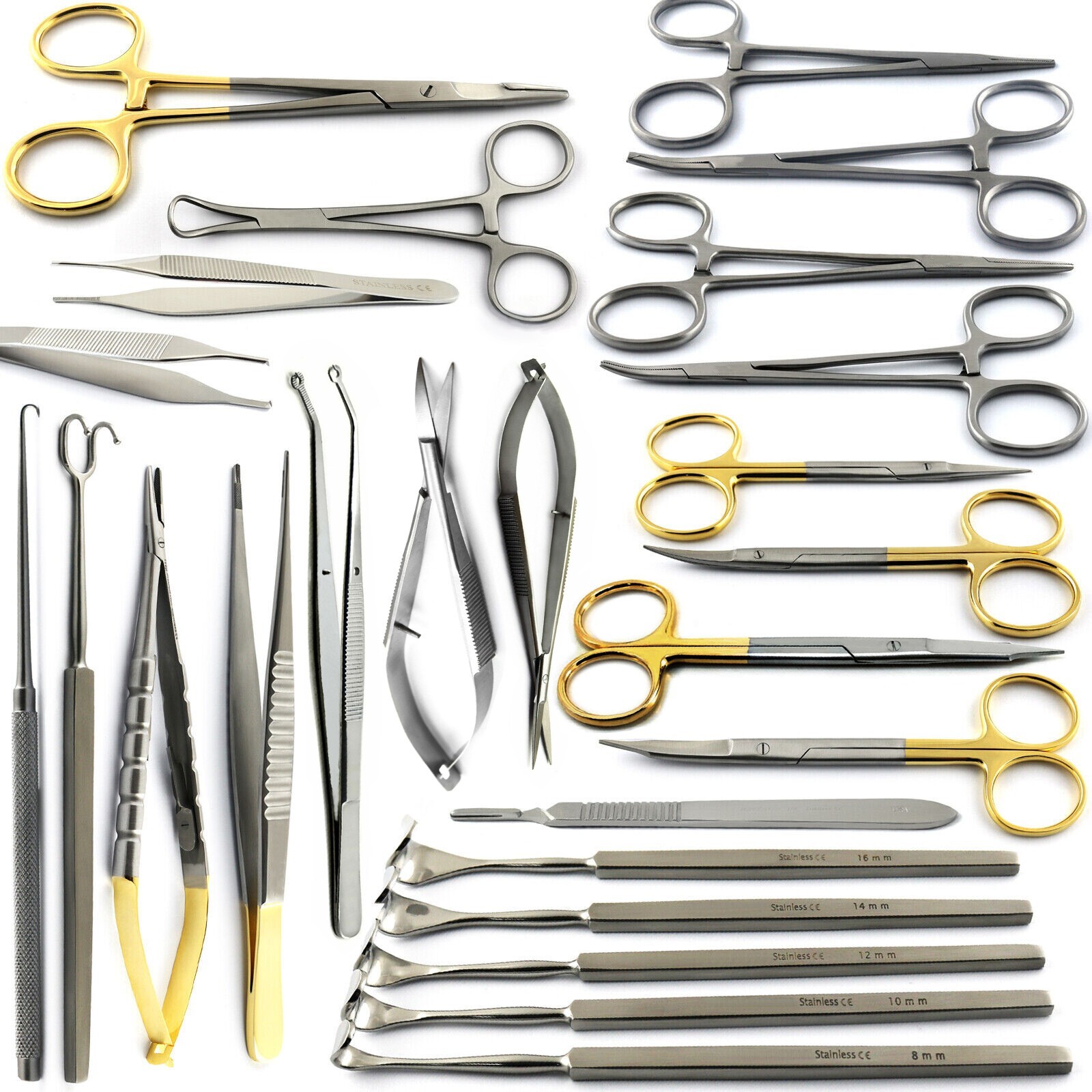 Blepharoplasty Instruments Kit Eyelid Retractors Micro Eye Surgery ...