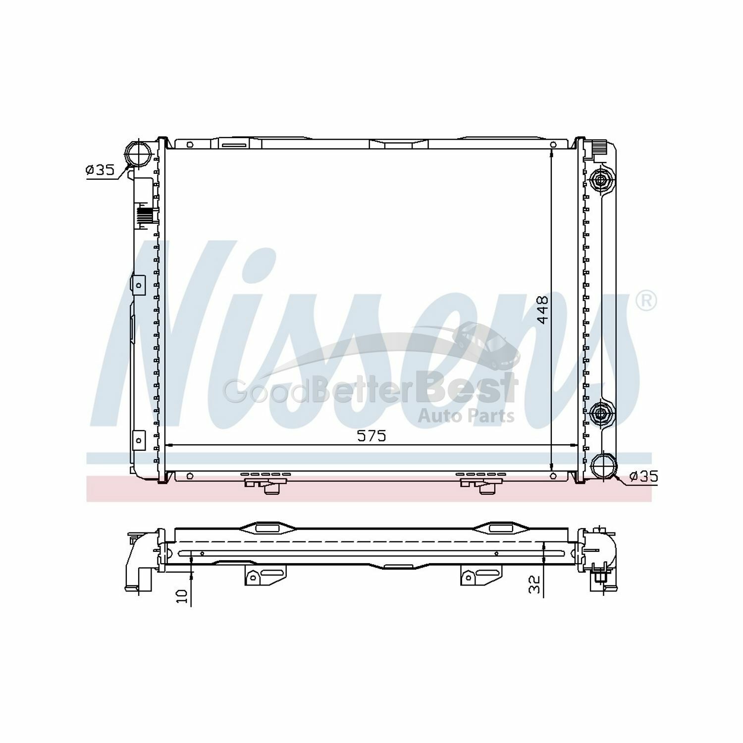 One New Nissens Radiator Front 62722A 2015001203 for Mercedes MB | eBay