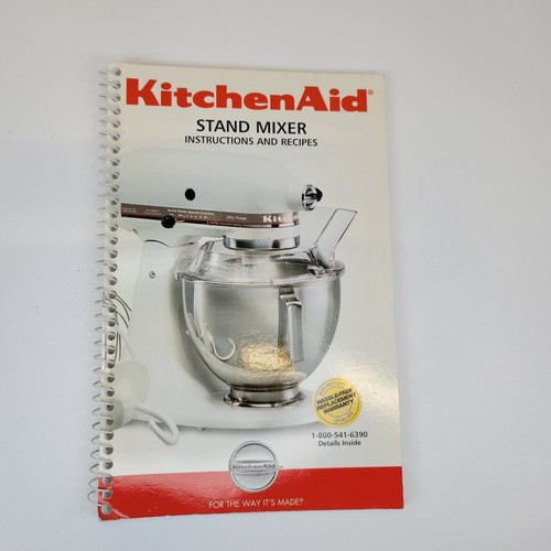 2001 Kitchen Aid Stand Mixer Instructions and Recipes User Guide Manual ...