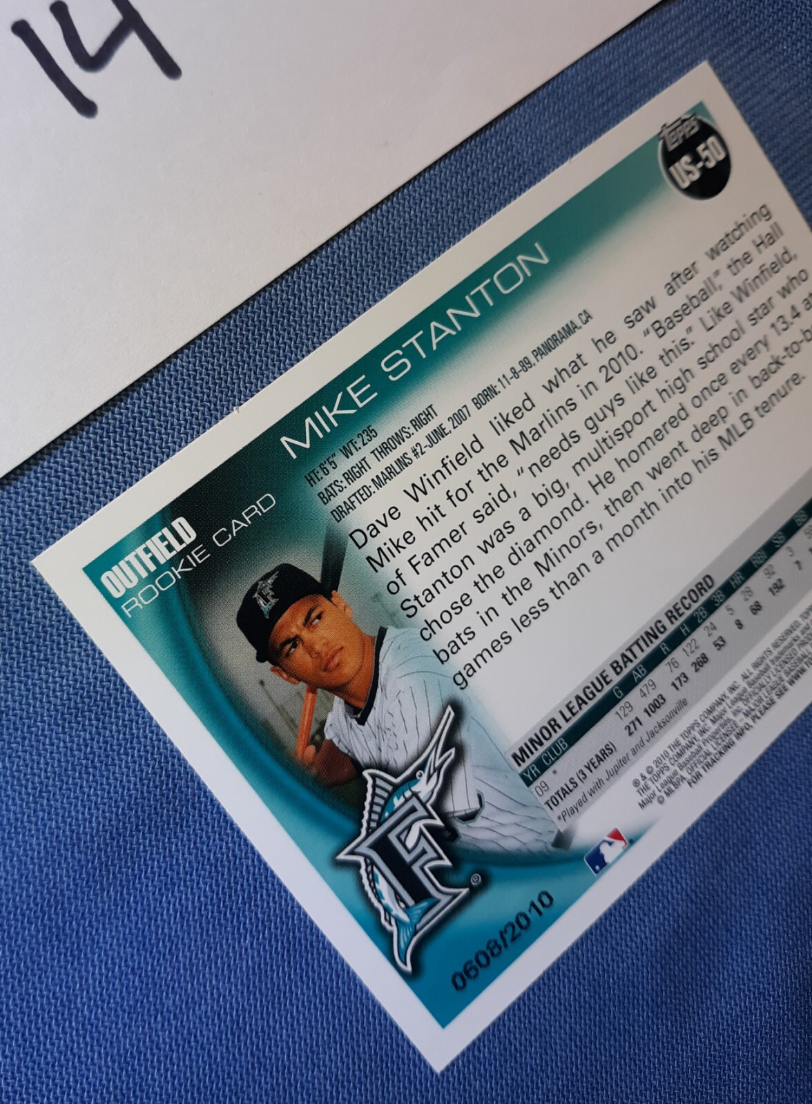 Giancarlo Stanton Mike Stanton 2010 Topps Update Gold Rookie RC /2010 ...