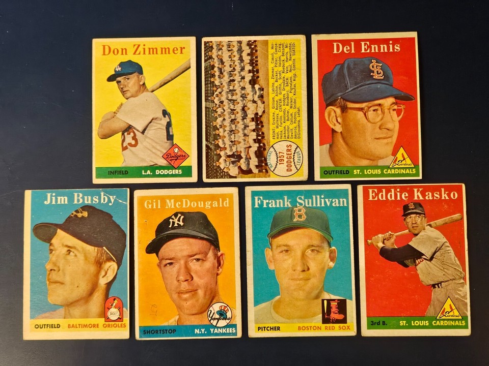 1958 Topps Baseball Cards Partial Set Lot of 49 with pics of each | eBay