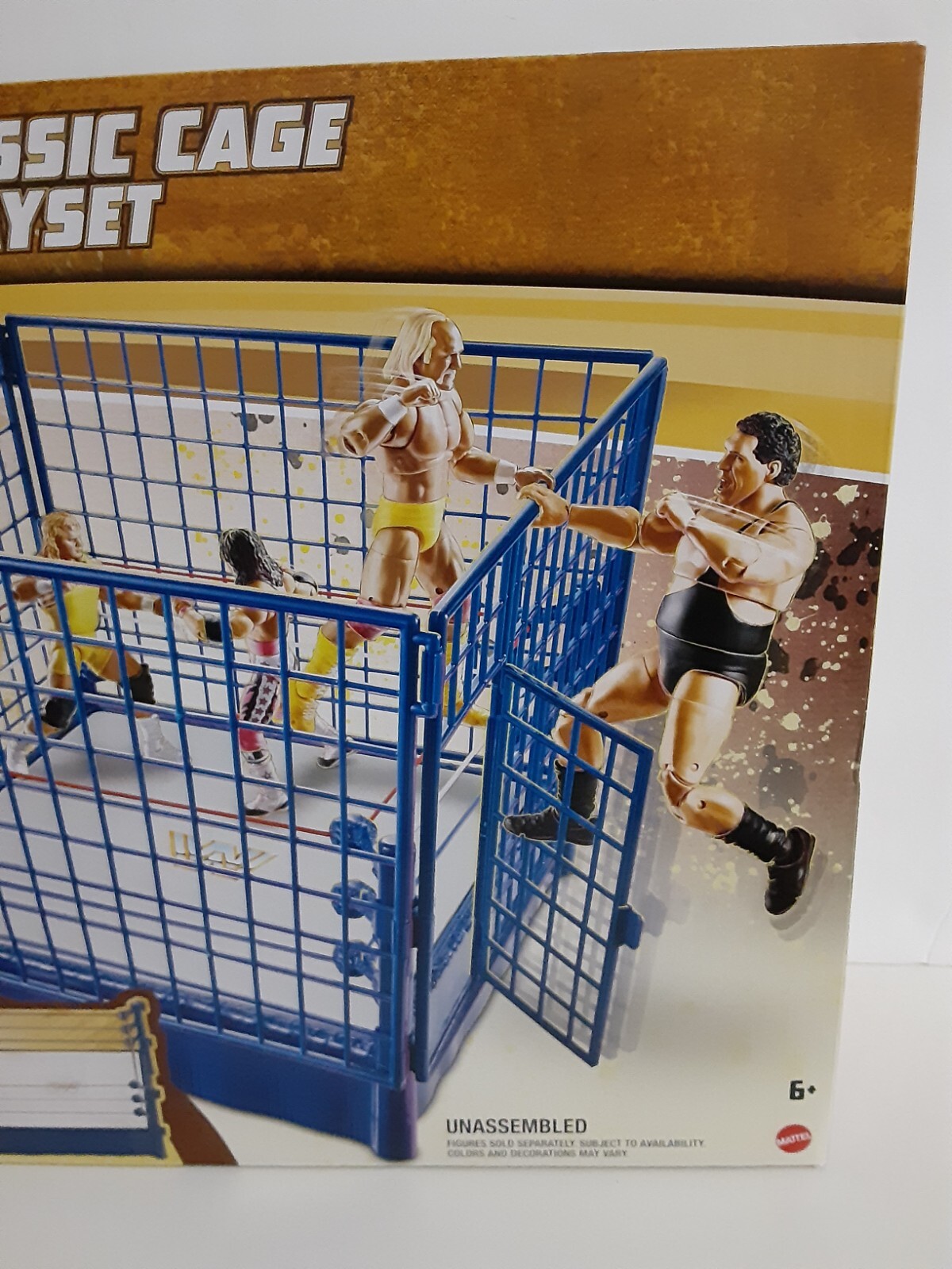 Mattel WWE Legends Classic Big Blue Cage Playset Includes Blue Cage and ...