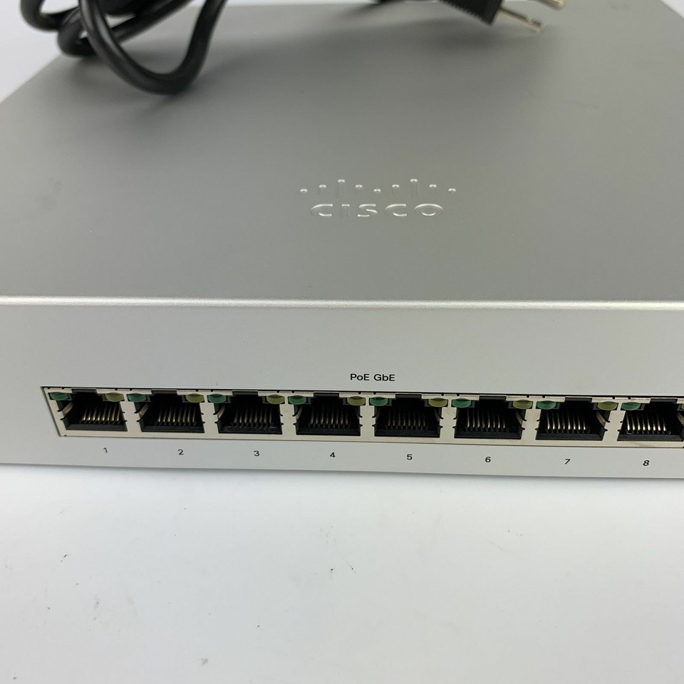 Unclaimed Cisco Meraki MS220-8P Cloud Managed Switch 8-Port Gigabit PoE ...