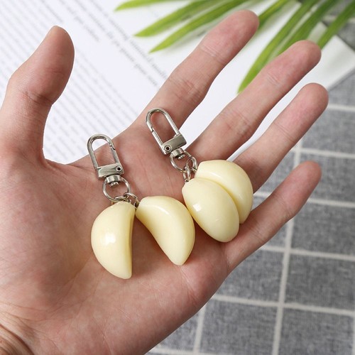 Luxury Simulation Food Keyring Exquisite Bag Hanging Pendant Garlic ...