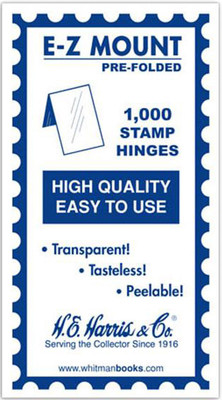 1000 Stamp Hinges Pre Folded EZ Easy Mounts Transparent HE Harris USA ...