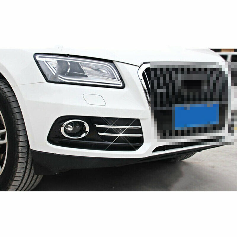 4X Chrome Front Grill Grille Fog light Lamp Strip Cover Trim For Q5 ...