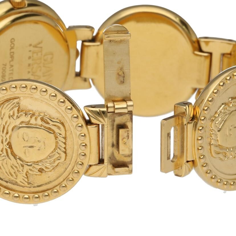 GIANNI VERSACE 7008002 Medusa Coin Watch Quartz Gold | eBay