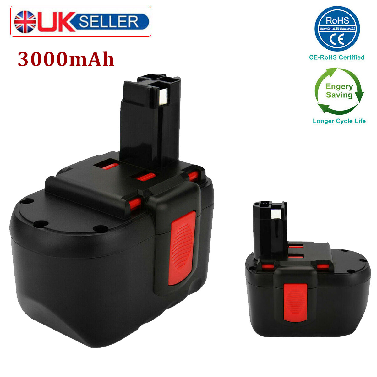 3000mAh 24V Ni-MH Battery For Bosch PSB 24VE-2 GBH24VF BAT240 BAT030 ...