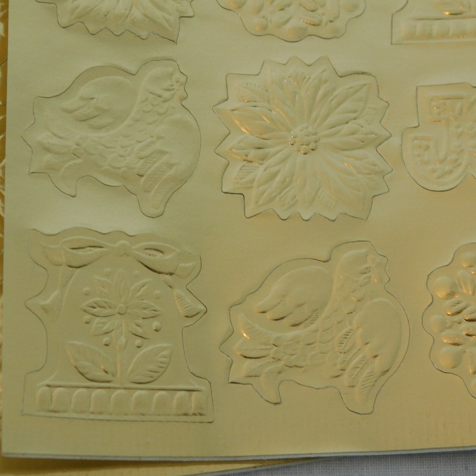 Hallmark Christmas Stickers Gold Embossed Holiday Seal Pressure ...