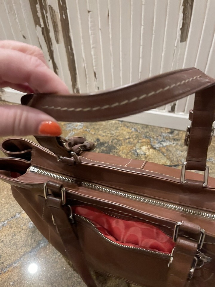 Coach Tote Bag Retired Legacy Carryall Leather Brown H05S-5138 Rare | eBay