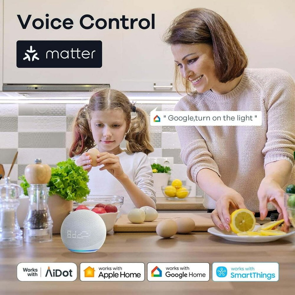 Smart Light Bulbs, Matter-Enabled Color Changing LED Light Bulbs, RGBTW ...