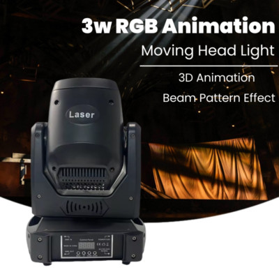 3W Animation RGB Moving Head Light Pattern Projector DMX Animation ...