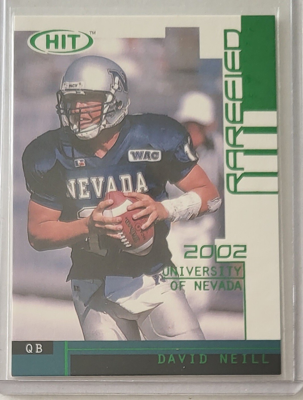 2002 SAGE HIT Rarefied Emerald #R11 David Neill Nevada Wolf Pack ...