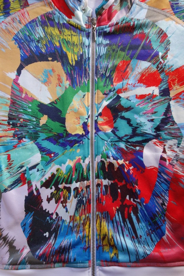 Damien Hirst x Levi's Fall 2008 Spin Art Splatter Skull Zip-Up Hoodie ...
