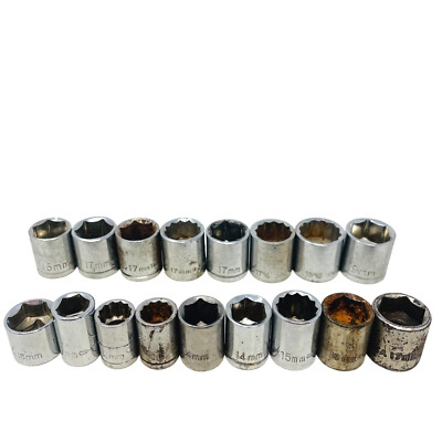 17 Pcs Evercraft and Assorted 16mm, 17mm, 19mm, 14mm, 15mm Metric ...